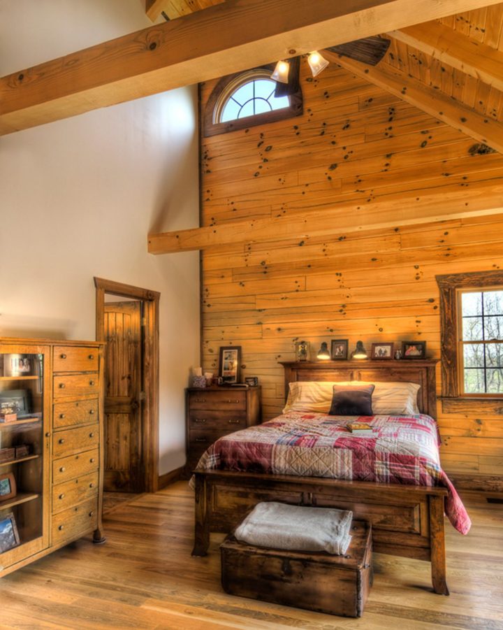 The Cathedral Ceilings Make the Pleasant Hill Feel Huge - Log Cabin ...