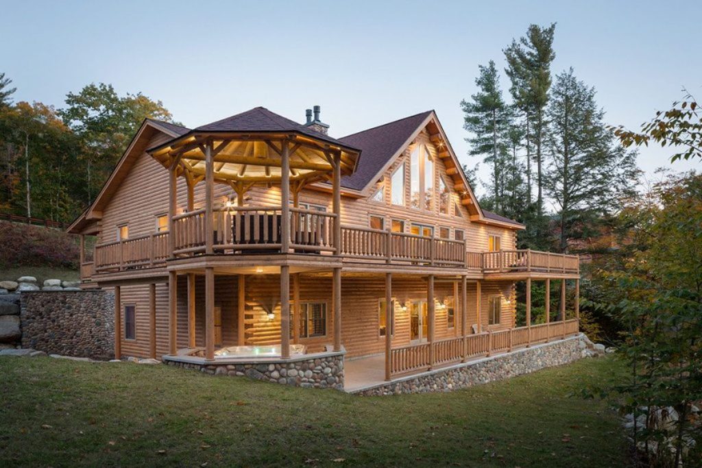 The Addison Log Cabin Tour Features 3 Gorgeous Bedrooms - Log Cabin ...