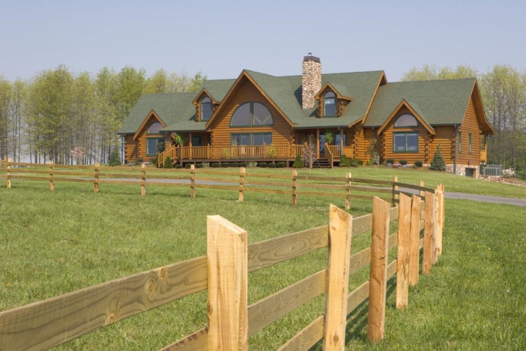 The Smith Westport Log Cabin Includes a Cozy Master Bath