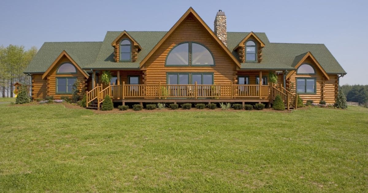The Smith Westport Log Cabin Includes a Cozy Master Bath