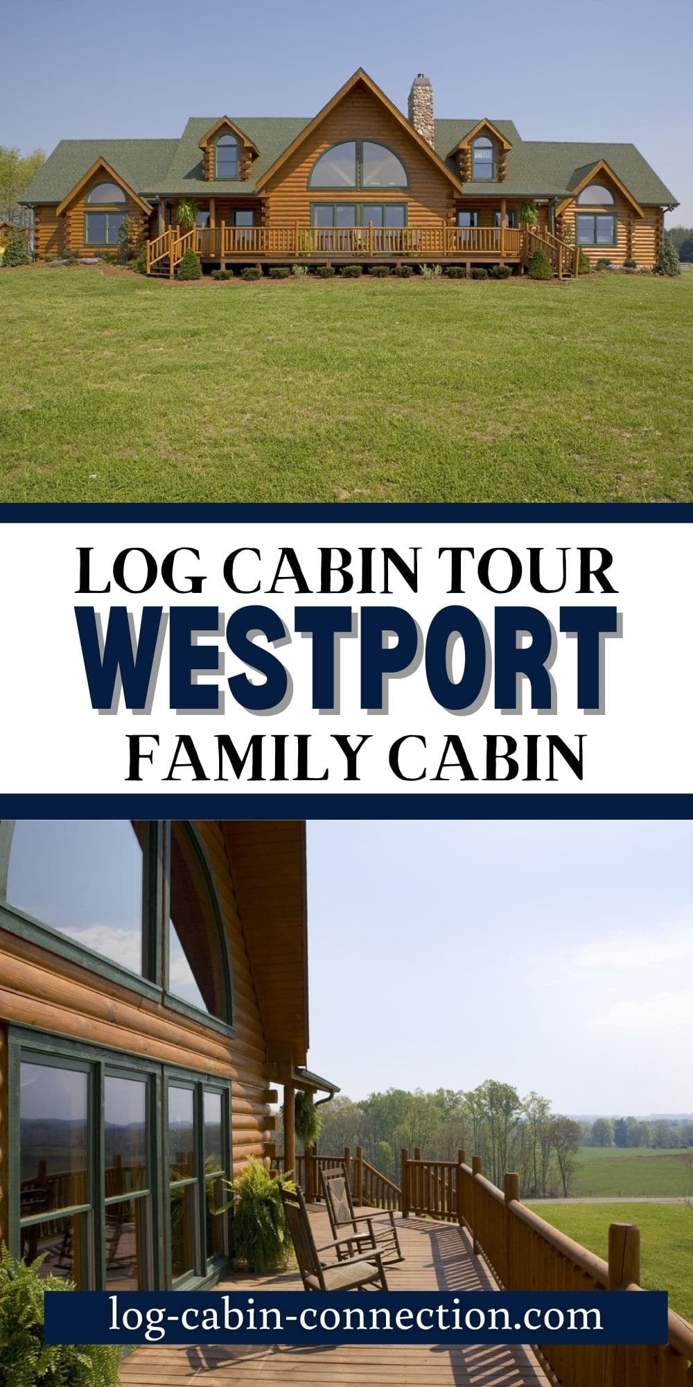 The Smith Westport Log Cabin Includes a Cozy Master Bath