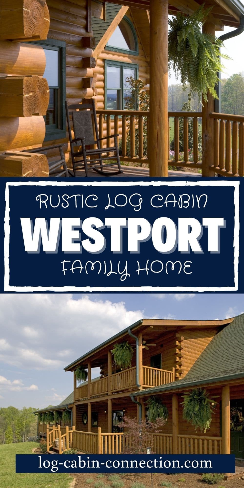 The Smith Westport Log Cabin Includes a Cozy Master Bath