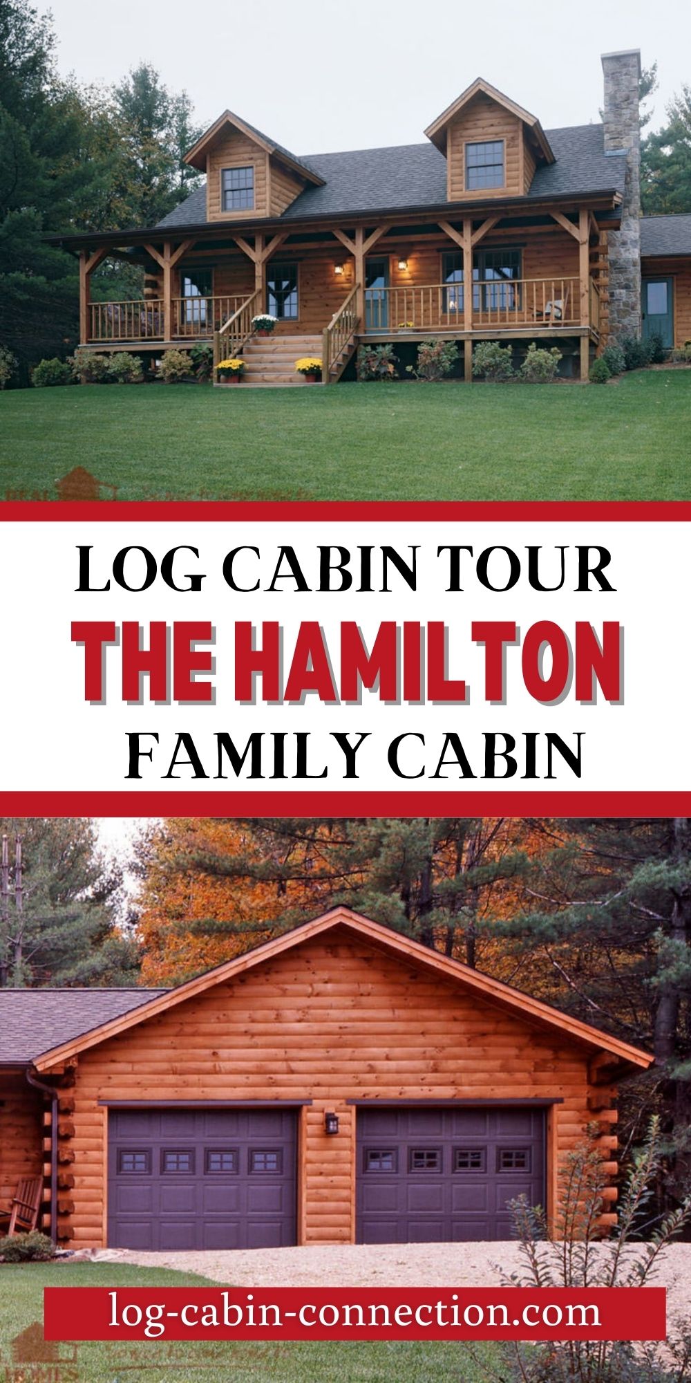 The Hamilton Log Cabin Includes a Covered Porch You'll Love