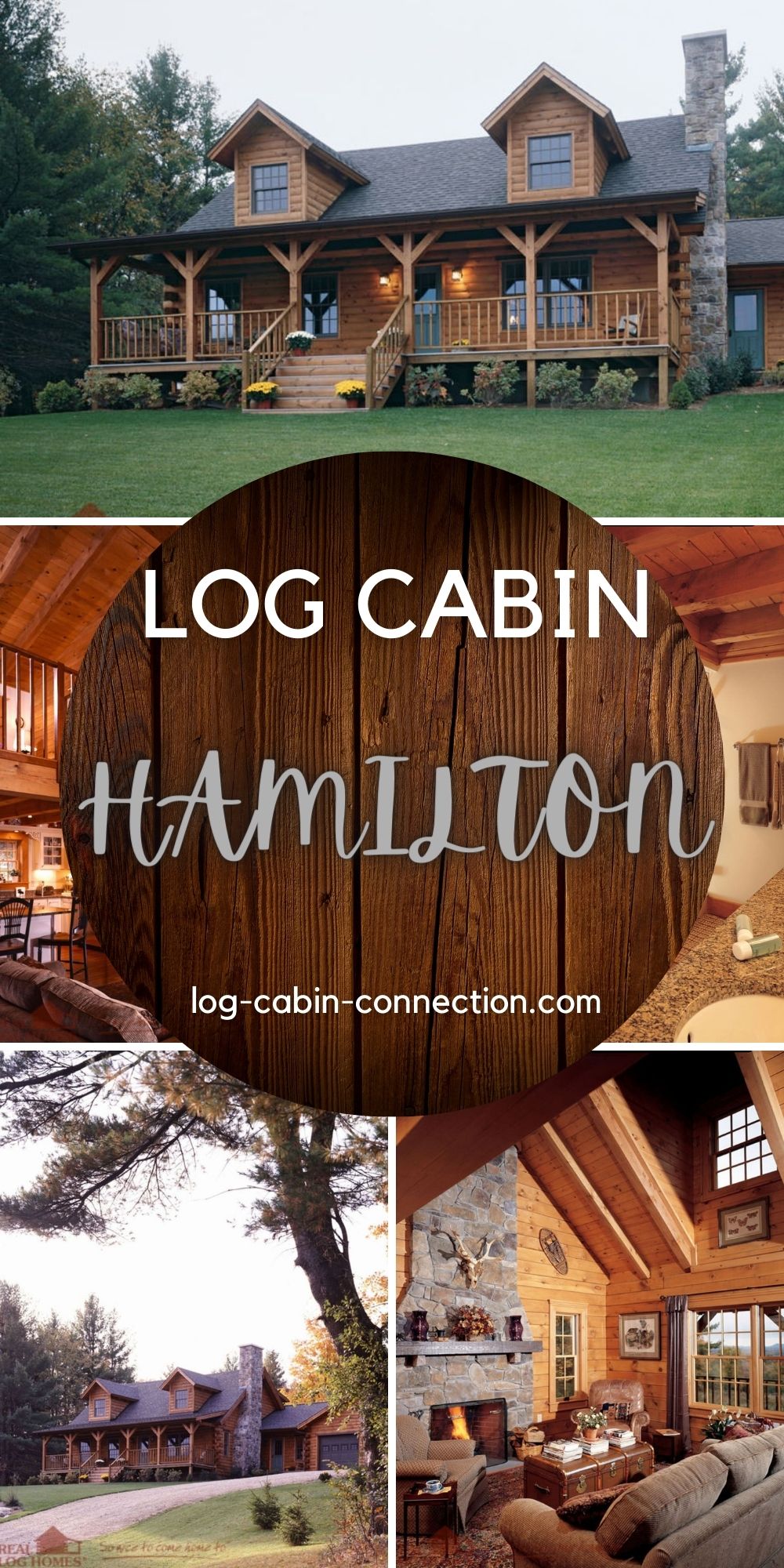 The Hamilton Log Cabin Includes a Covered Porch You'll Love