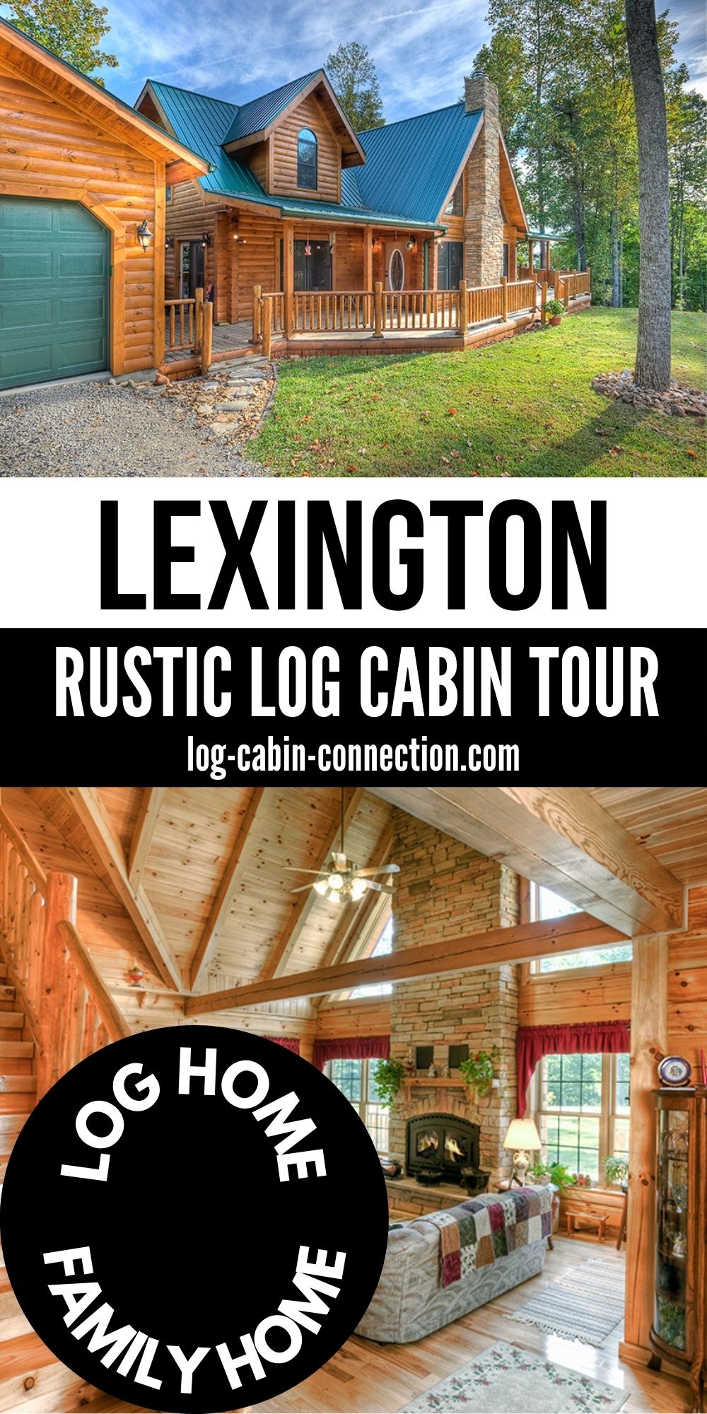 The Lexington Log Home is a Simple Cabin You'll Love