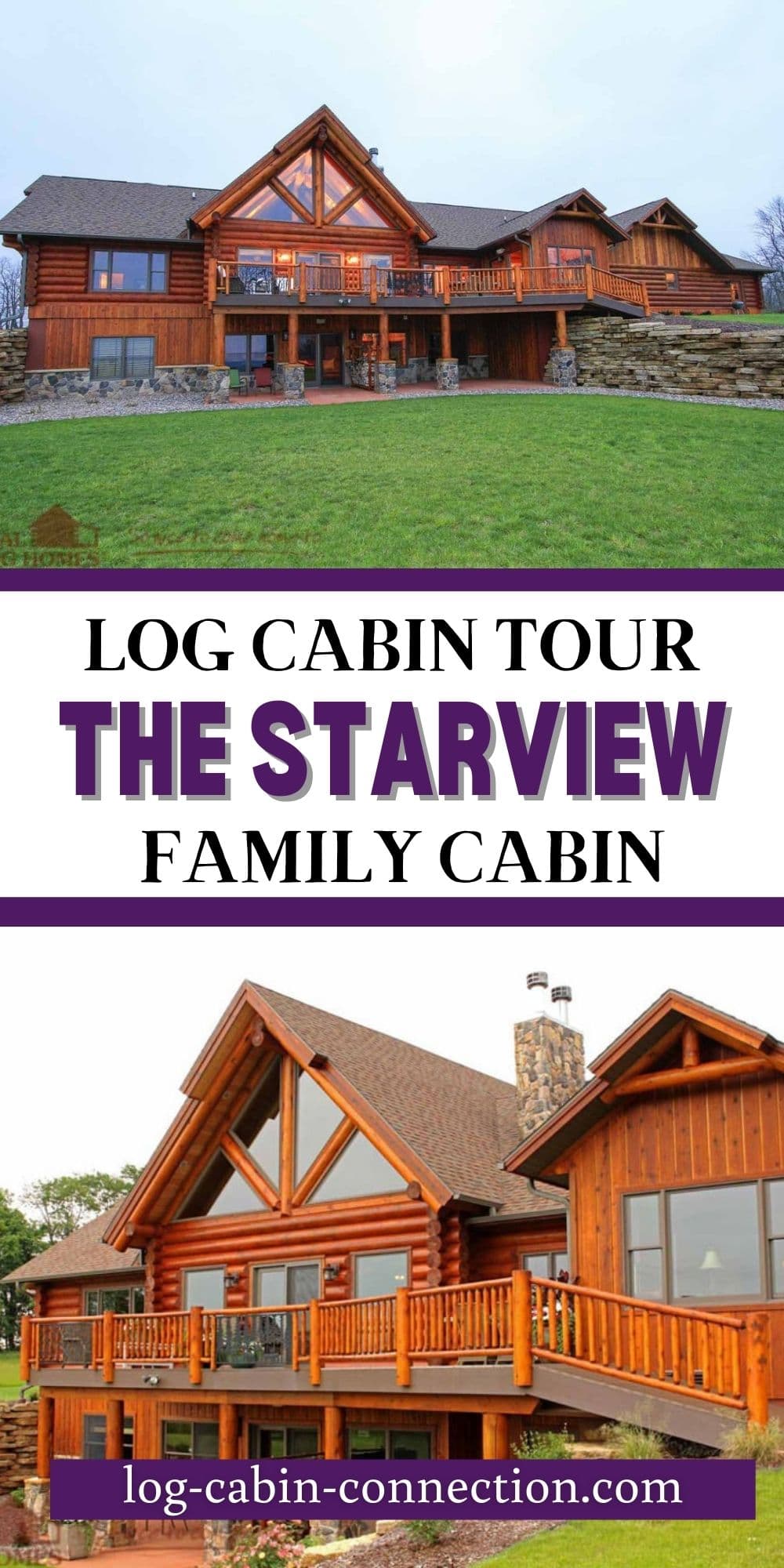 The Starview Log Cabin is a Modern Family Dream