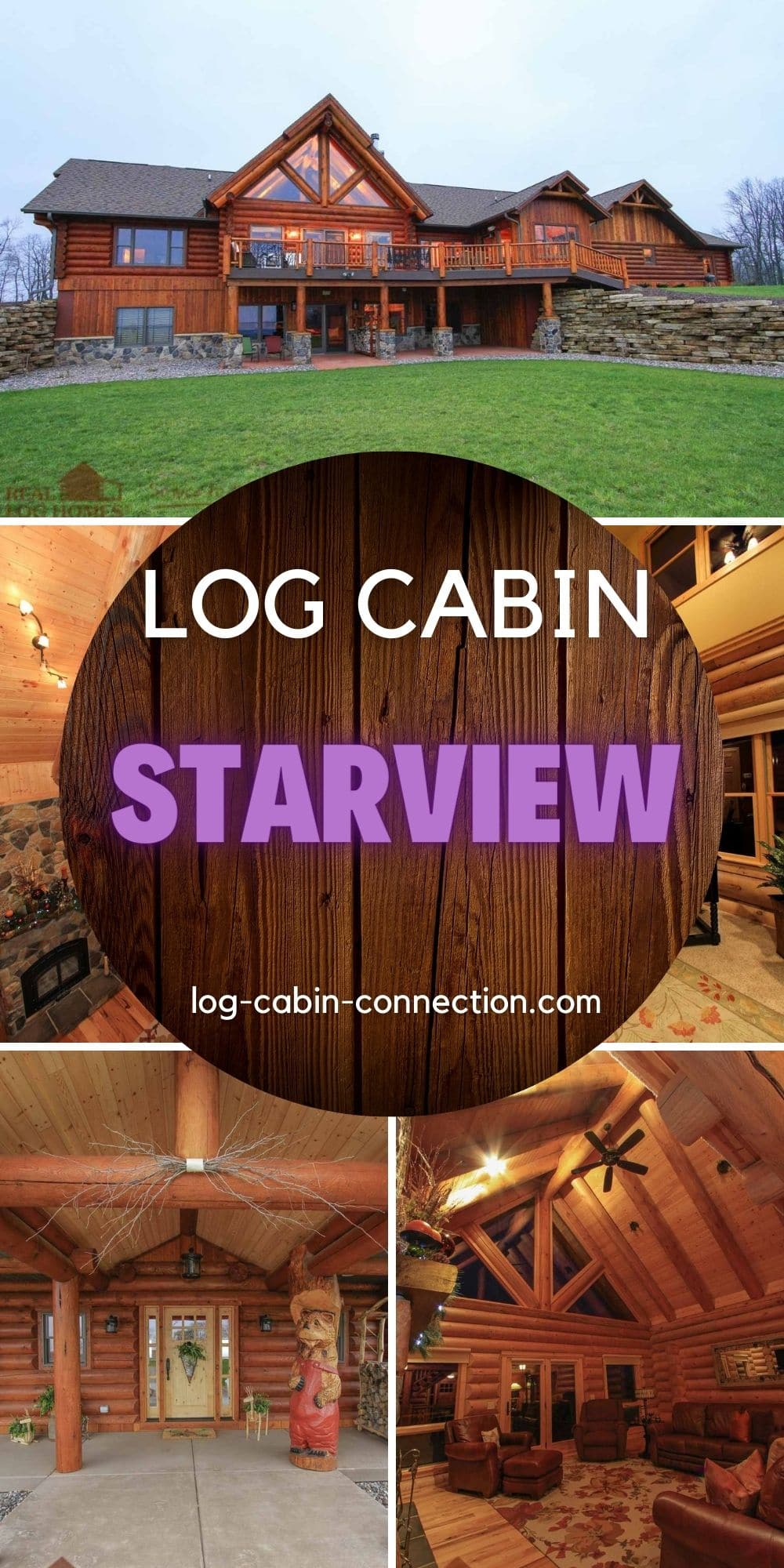 The Starview Log Cabin is a Modern Family Dream