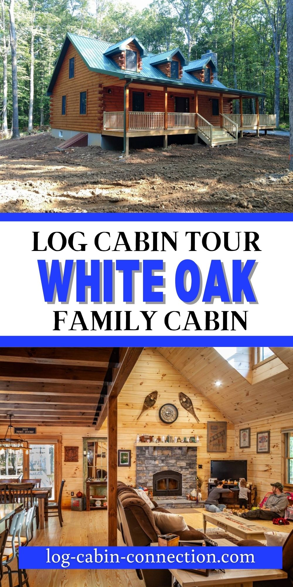 White Oak Log Cabin Is a 3 Bedroom Classic Home Model