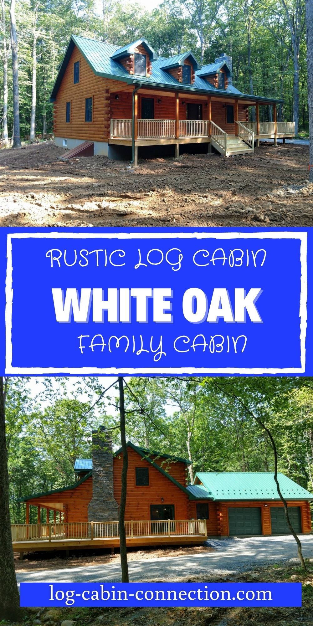 White Oak Log Cabin Is a 3 Bedroom Classic Home Model