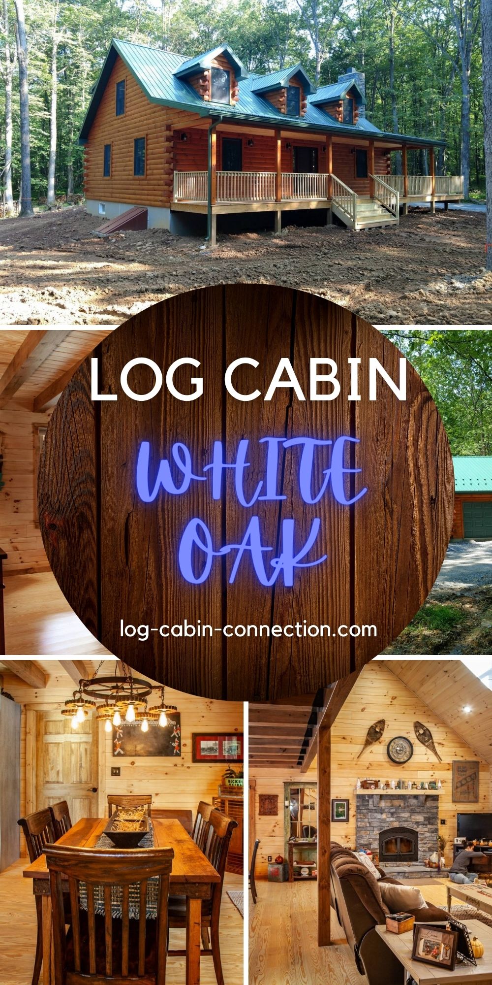 White Oak Log Cabin Is a 3 Bedroom Classic Home Model