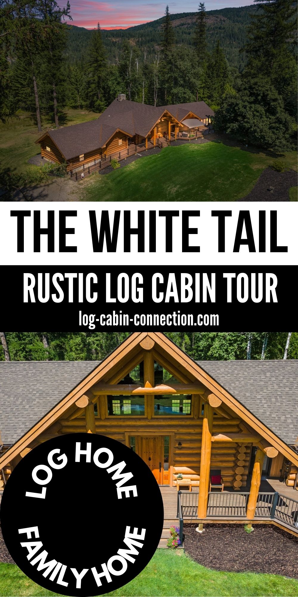 The White Tail Log Cabin Is a Sprawling Mountainside Home