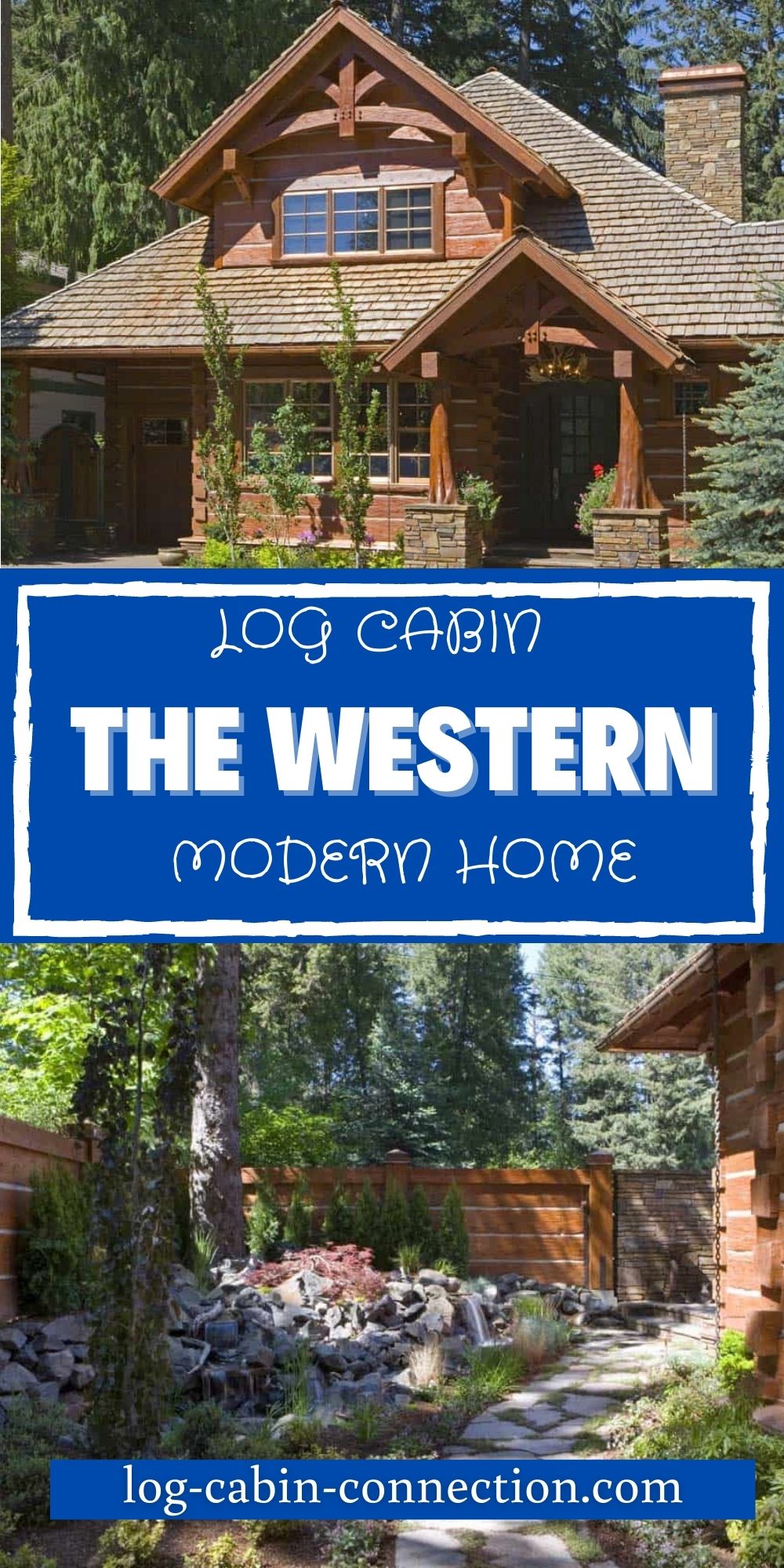 The Western Cabin Includes a Unique Wood Chinked Surrounding Fence