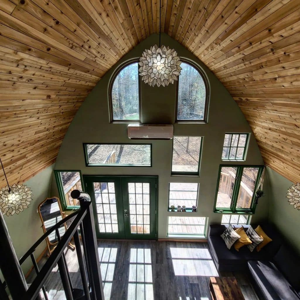 Stunning Wall of Windows Makes the 20' Arched Cabin Special
