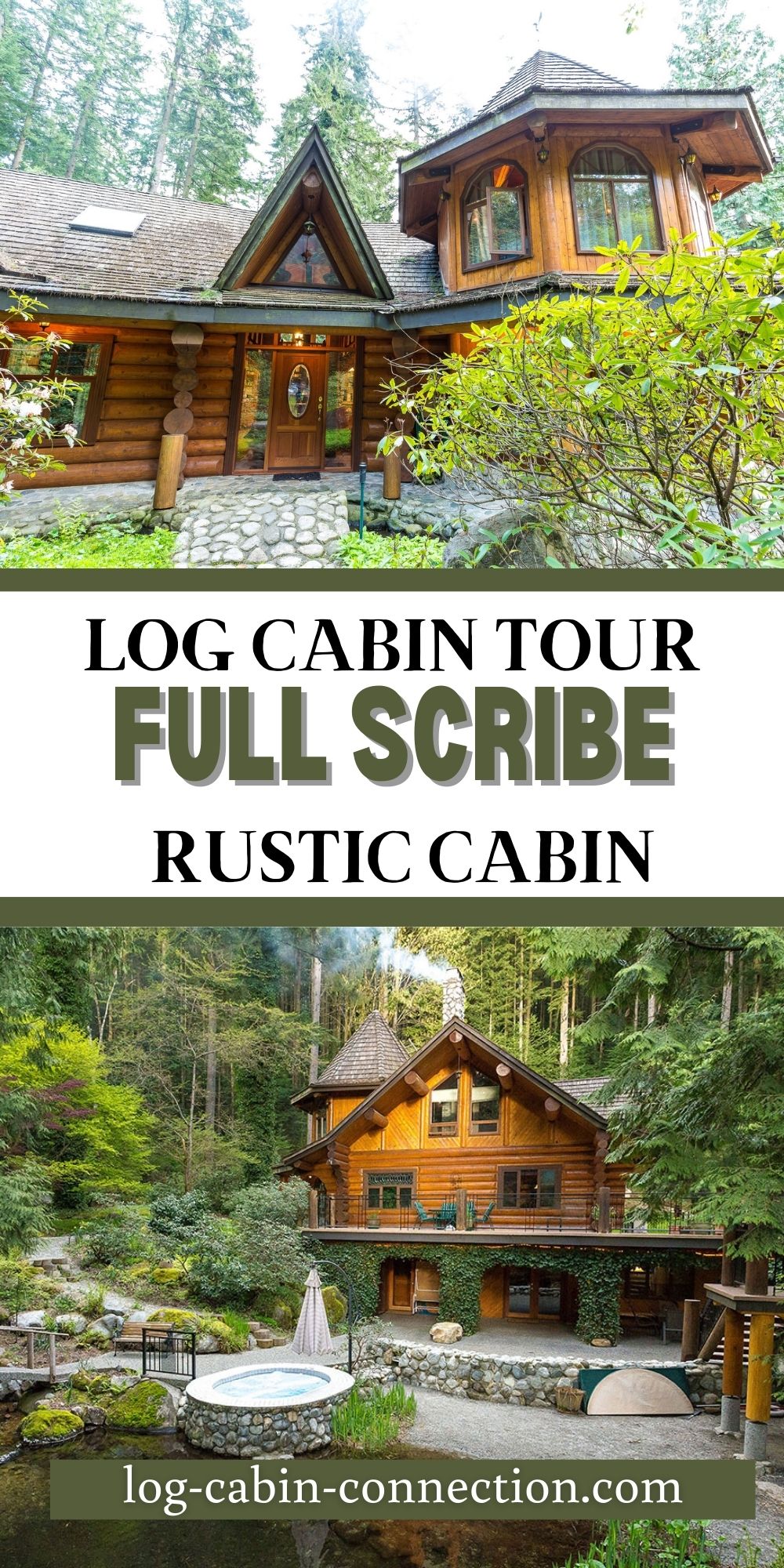 Full Scribe Log Cabin Looks Like It's From a Fairytale World