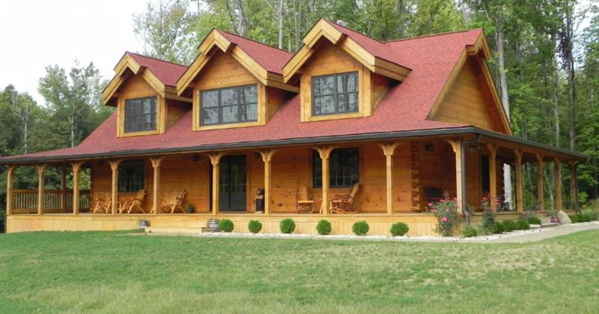 The Rustic Wrap Around Porch Makes Stoney Brook Cozy