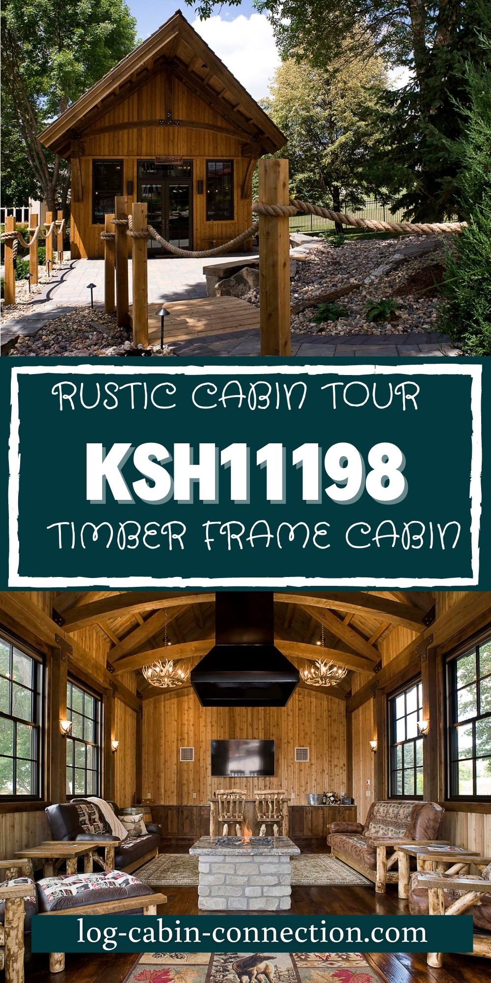 468 SQ FT KSH1119 Timber Frame Cabin is A Cozy Oasis