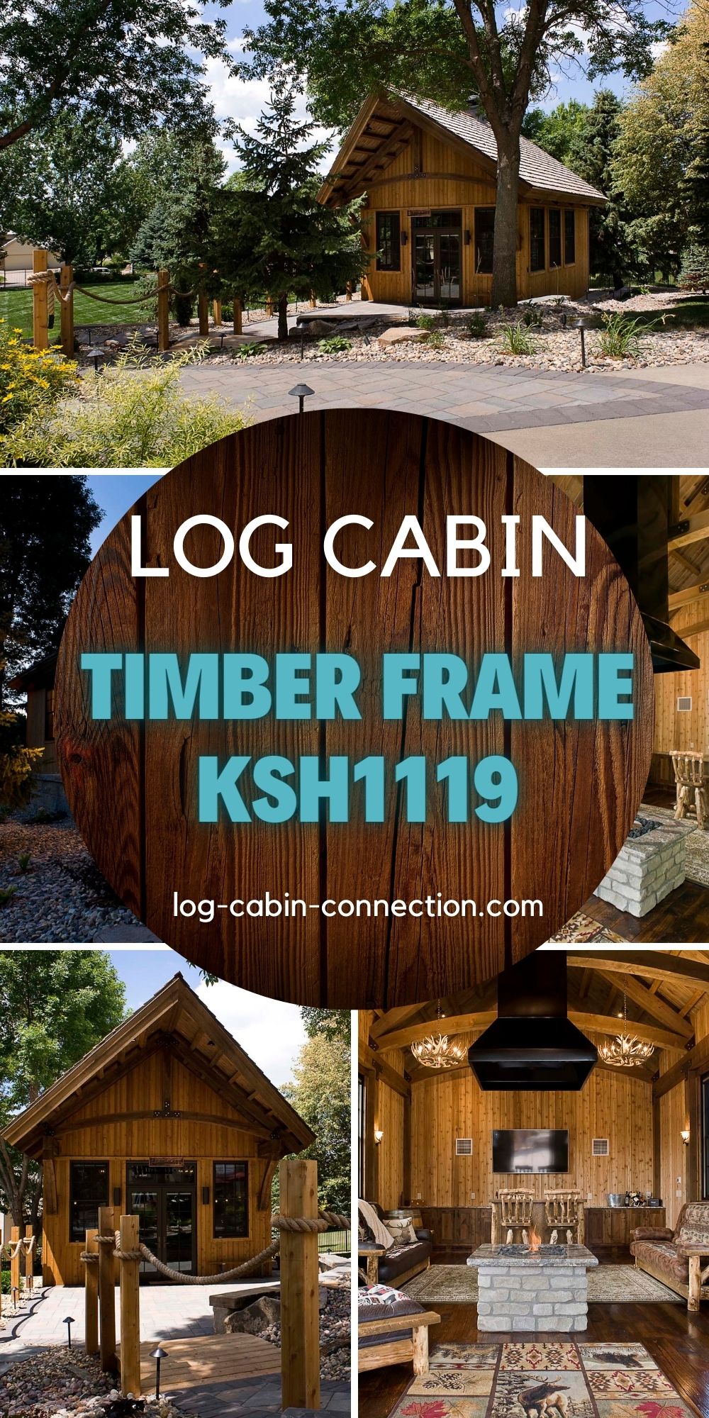 468 SQ FT KSH1119 Timber Frame Cabin is A Cozy Oasis