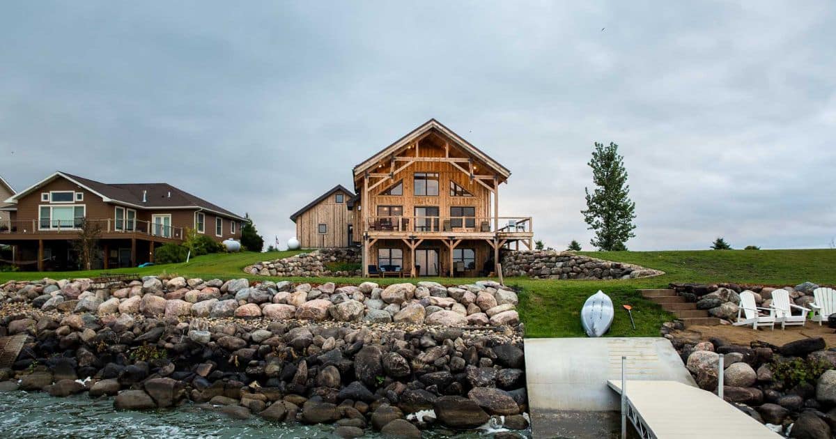 Lakefront Cabin is Filled with Natural Light and Cozy Spaces